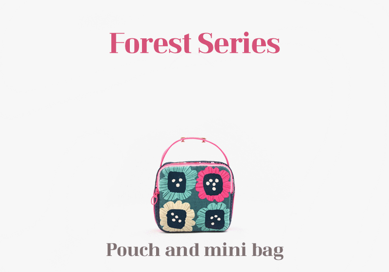 엔조이퀼트 [바이핸즈] 퀼트패키지 소품 - 포레스트 파우치 겸 미니가방